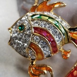 Fashion Jewelry | Jewelry | Rhinestones Fish Brooch | Poshmark
